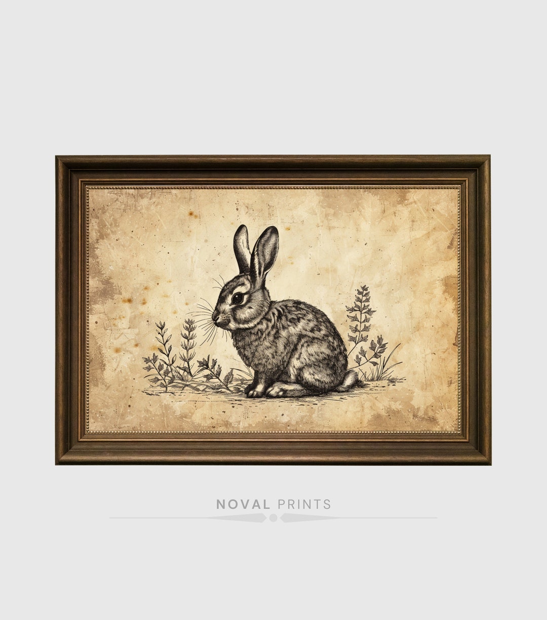 BUNNY Art Print, Bunny Ink Sketch Giclee Print, Minimalist Bunny Rabbit ...