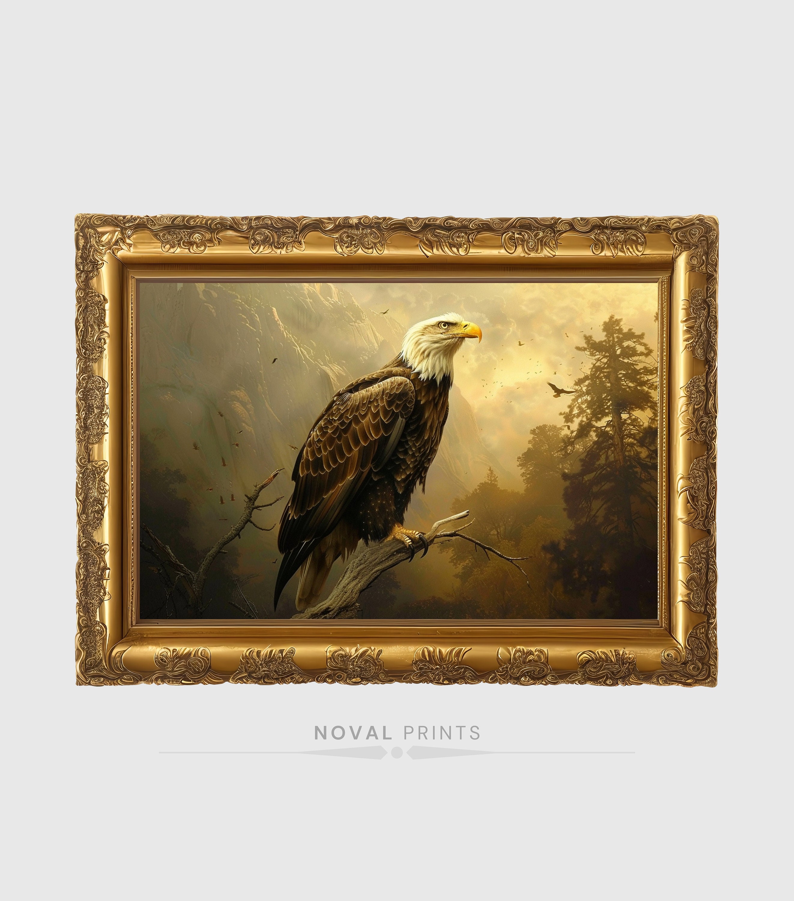 Bald Eagle Print, American Eagle Wall Art Poster, Printable Digital ...