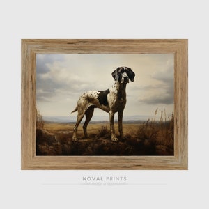 Hunting Dog Wall Art Painting, Digital Dog Print, Printable Vintage Dog ...
