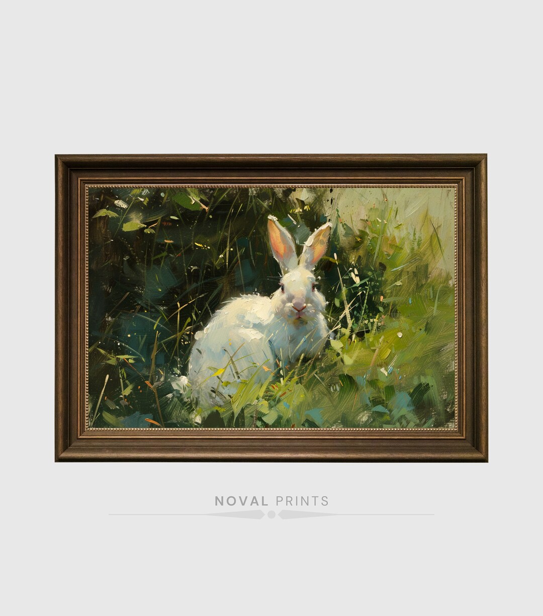 White Rabbit Landscape Rustic Fall Country Landscape Printable Vintage ...