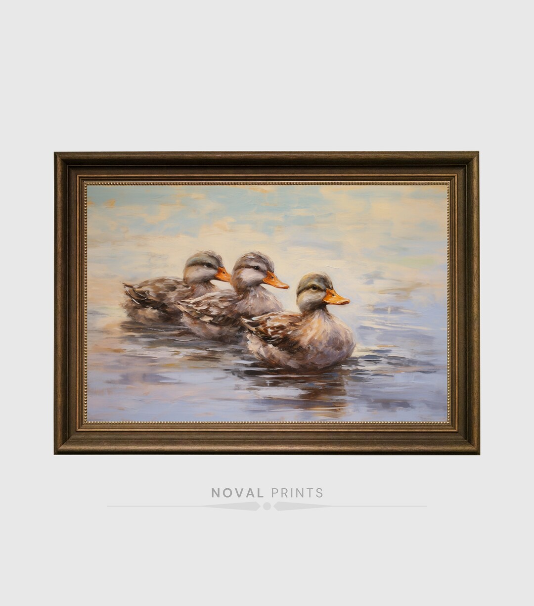 Vintage Oil Paint Duckling Wall Art, Duckling Printable Baby Room Decor ...