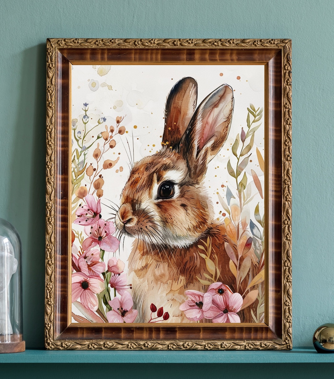 Rabbit Art, Bunny Illustration, Rabbit Wall Decor, Cute Animal Print ...