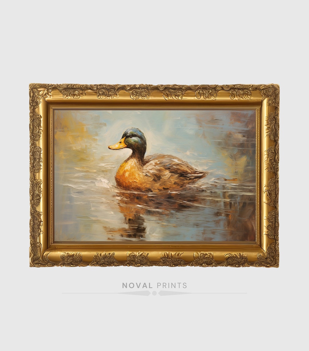 Watercolor Mallard Duck Painting Wall Art, Printable Mallard Duck ...