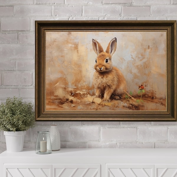 Rabbit Oil Painting - Etsy
