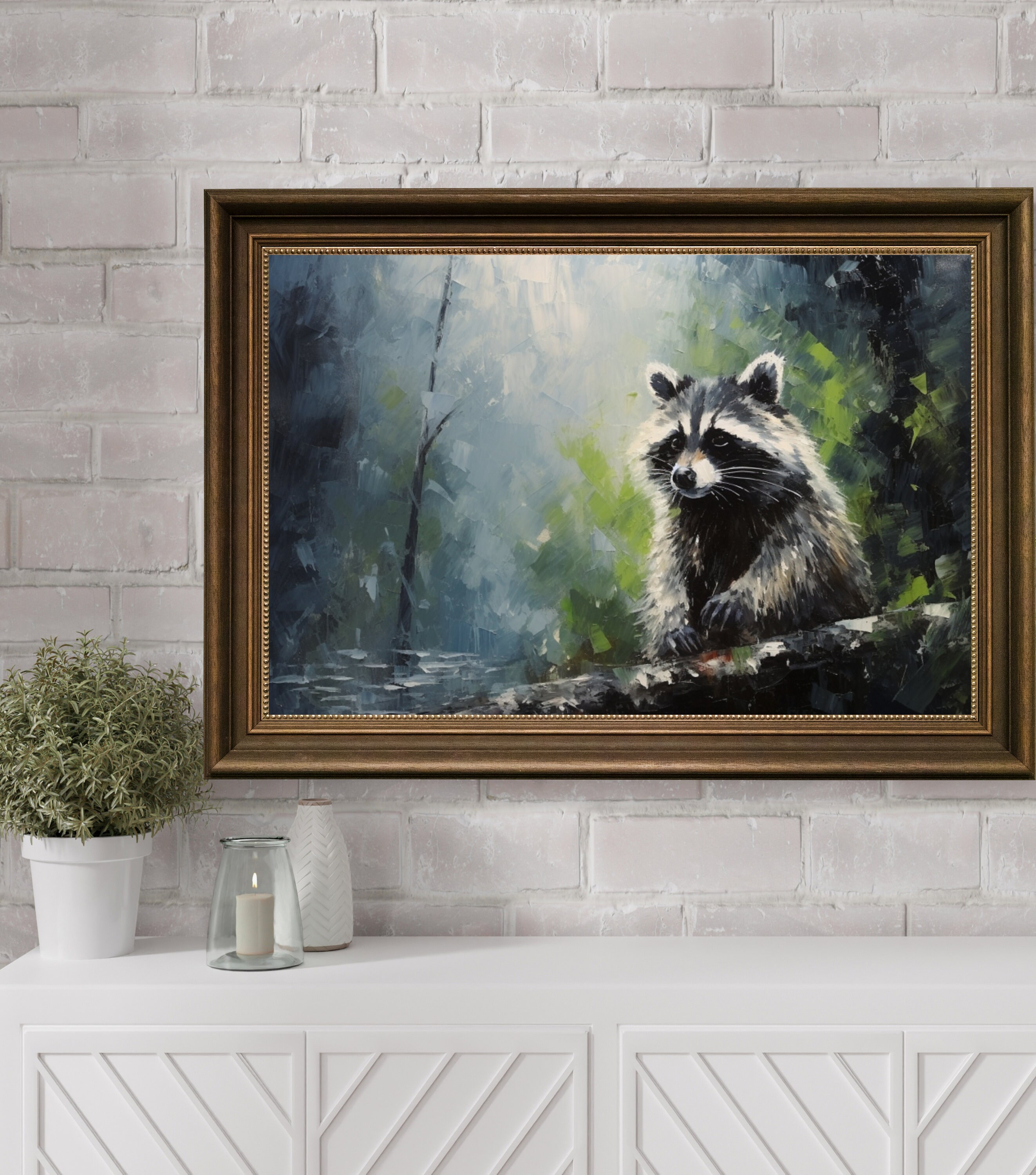 Racoon Digital Printable Watercolor Wall Art Print, Nursery Wall Art ...