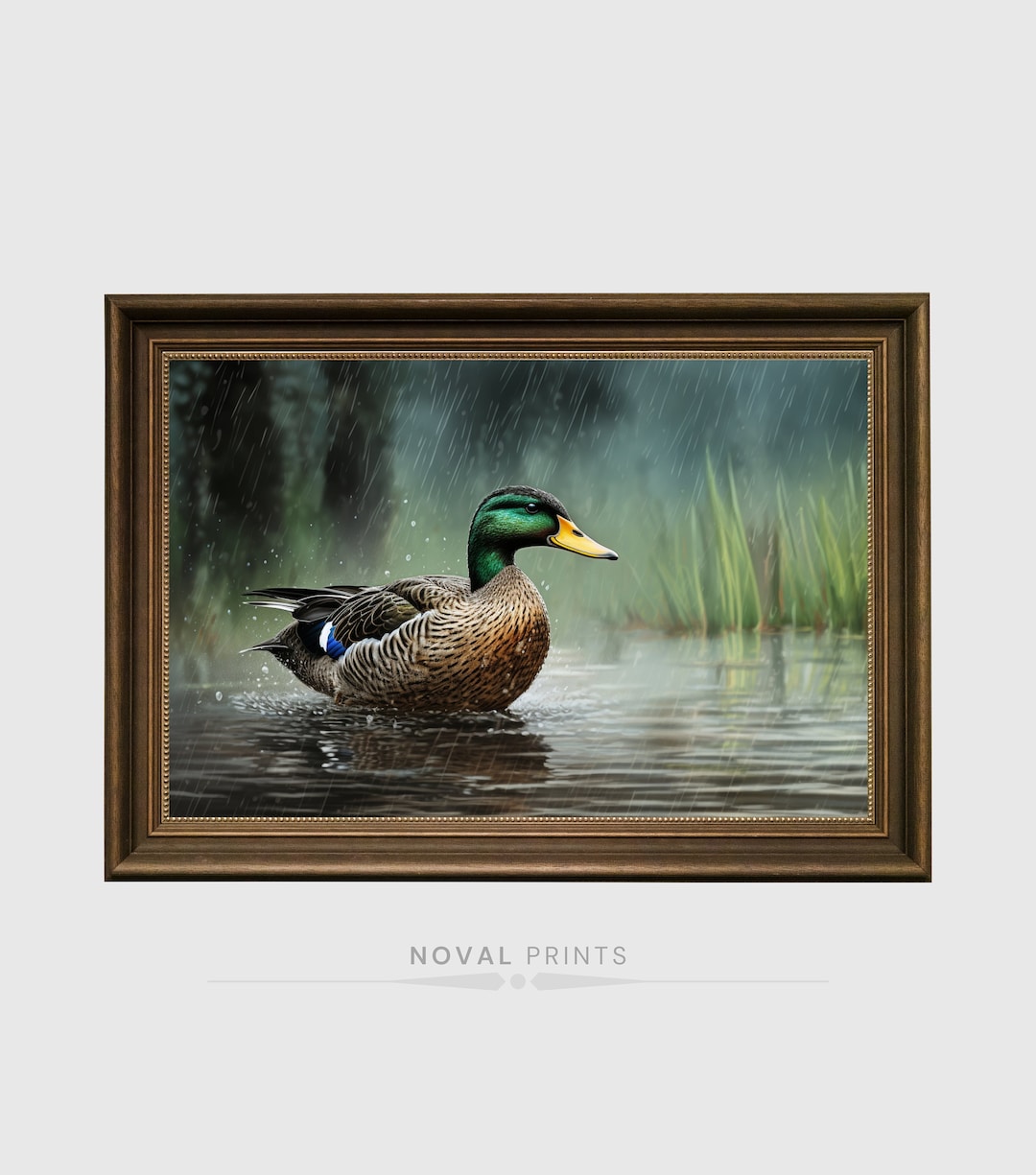 Duck Hunting Wall Art, Hunting Nursery Decor, Duck on Rainy Day Digital ...