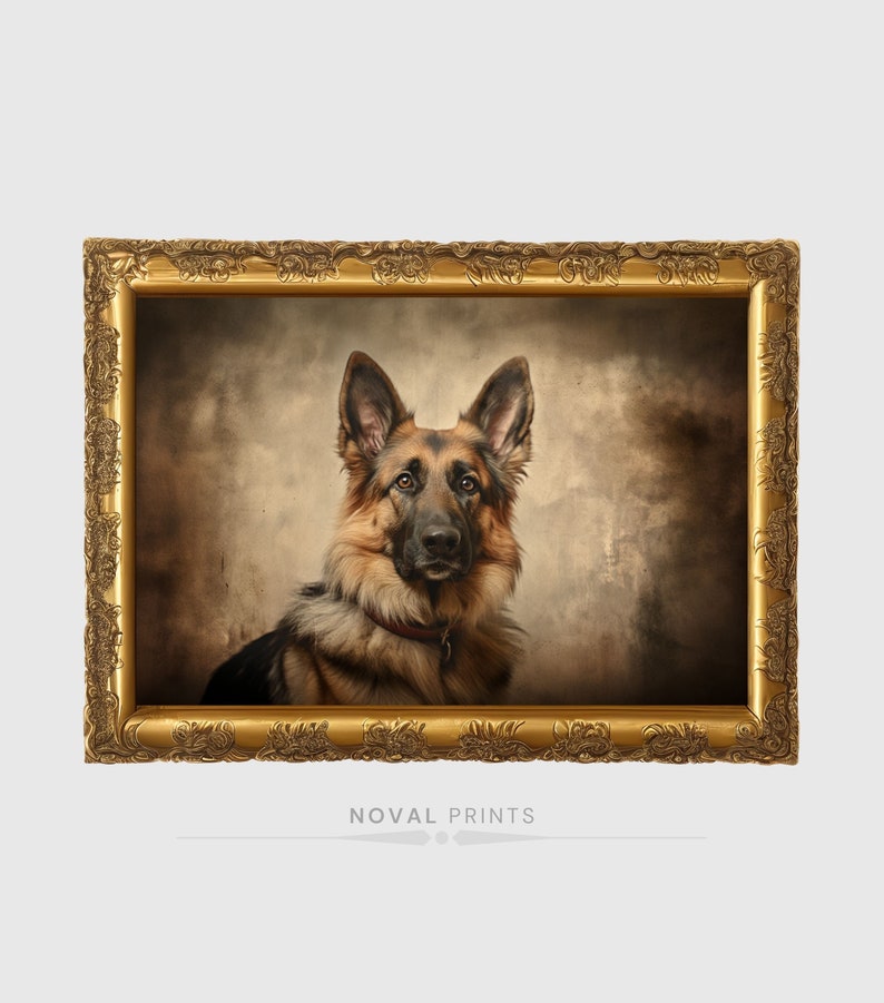 German Shepherd Dog Printable Vintage Shepherd Dog Wall Art - Etsy