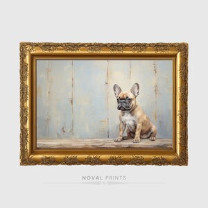 Vintage French Bulldog Gift, French Bulldog Art Print Oil Painting, French Bulldog Wall Art ...
