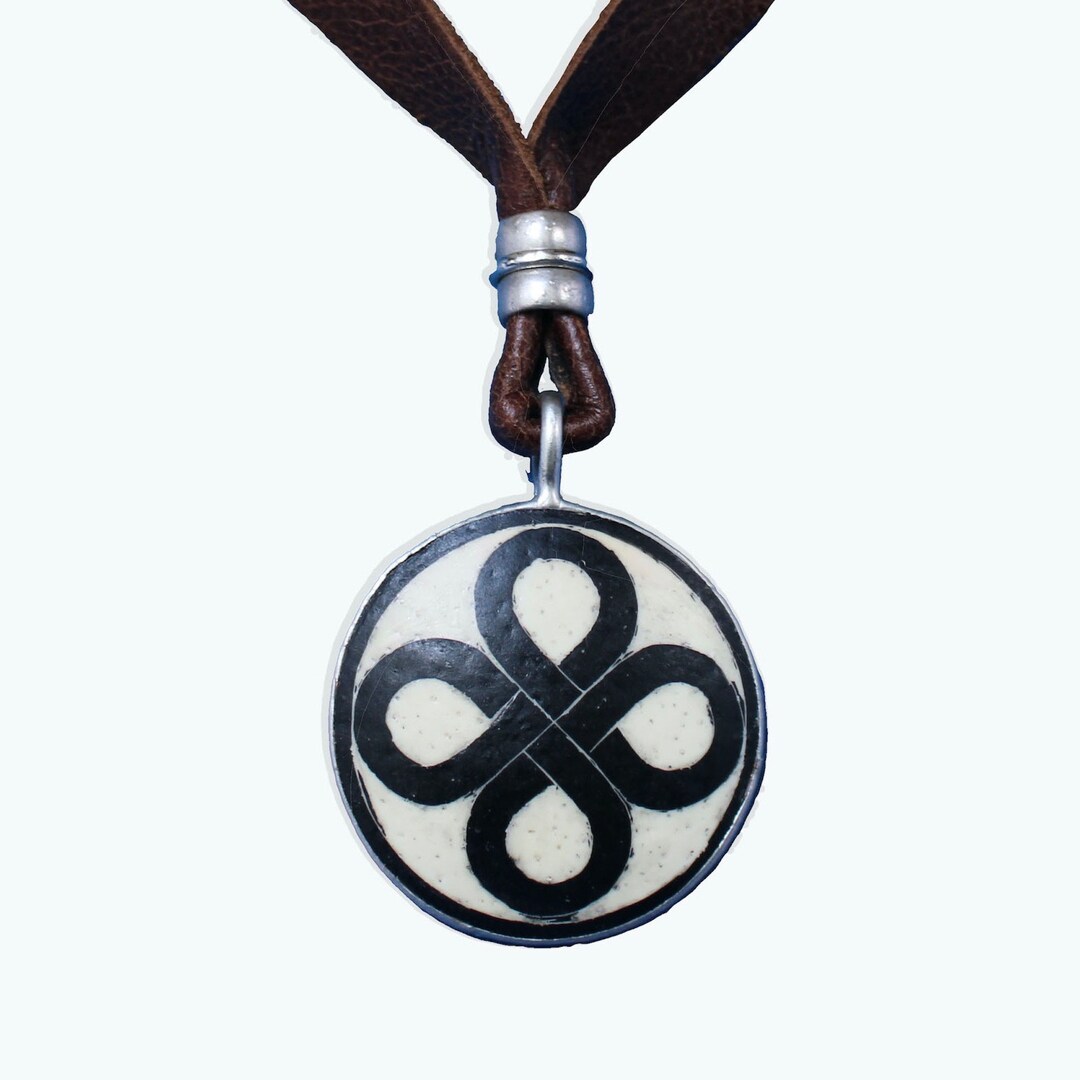 Wrap Leather Necklace Celtic Knot Choker Statement Jewelry Sustainable ...