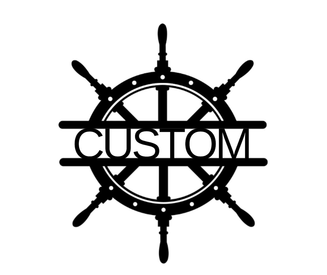 Metal Ships Wheel With Last Name (CUSTOM) - Etsy