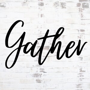 Metal 'gather' Sign - Etsy