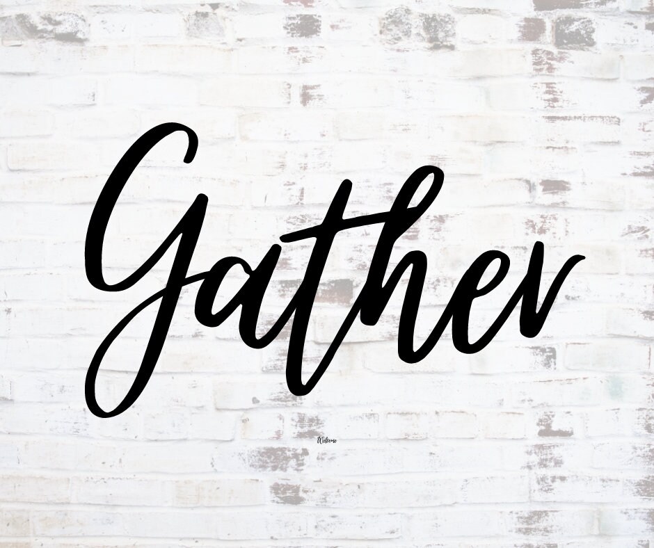 Metal 'gather' Sign - Etsy