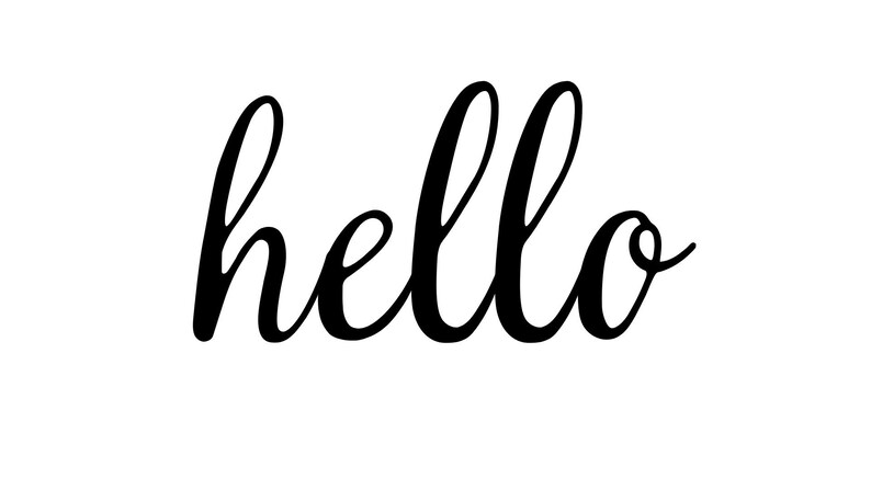 Metal Hello Sign- Entry Way Sign - Porch Sign - Etsy