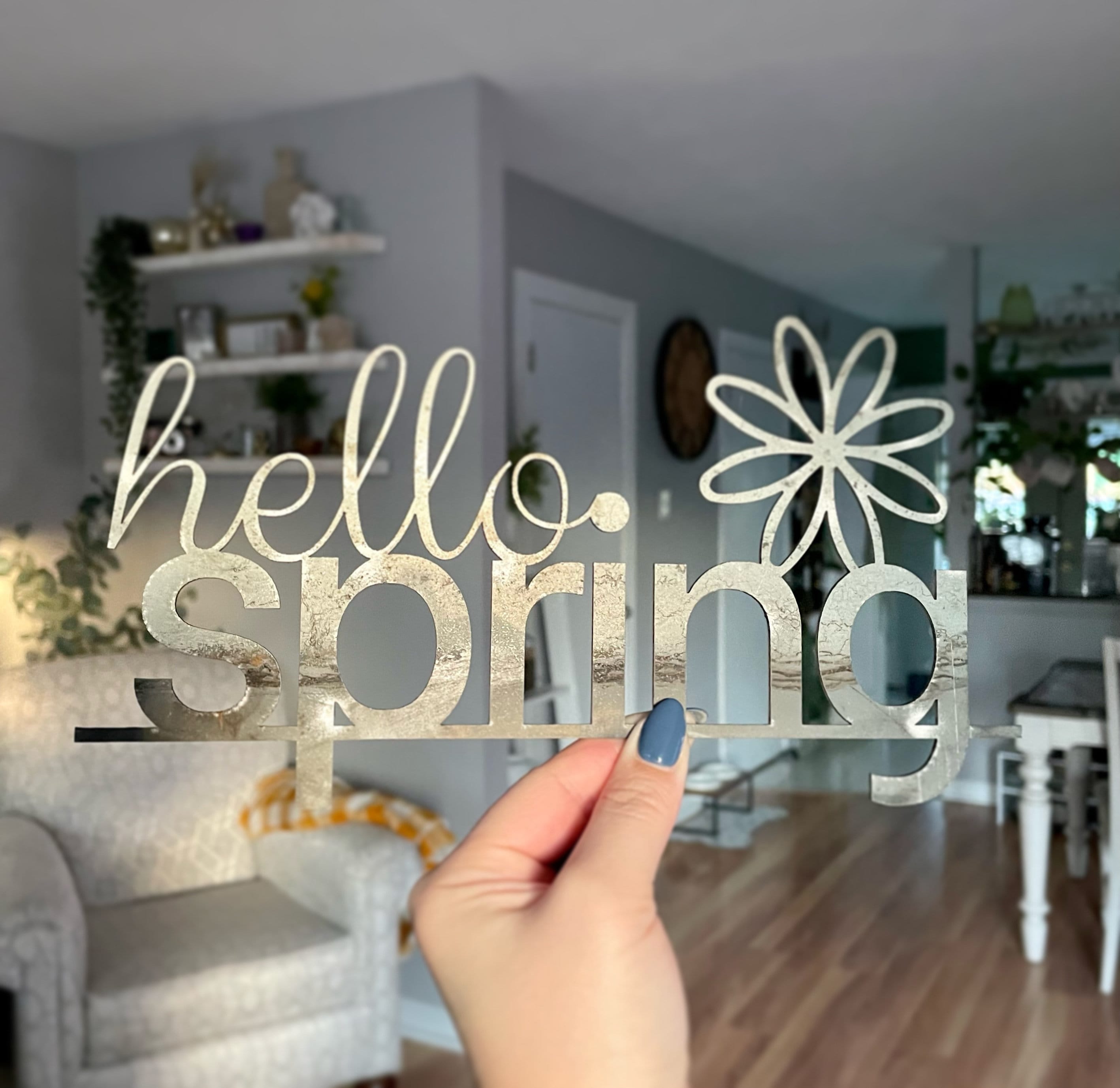 Metal Hello Spring Sign - Etsy