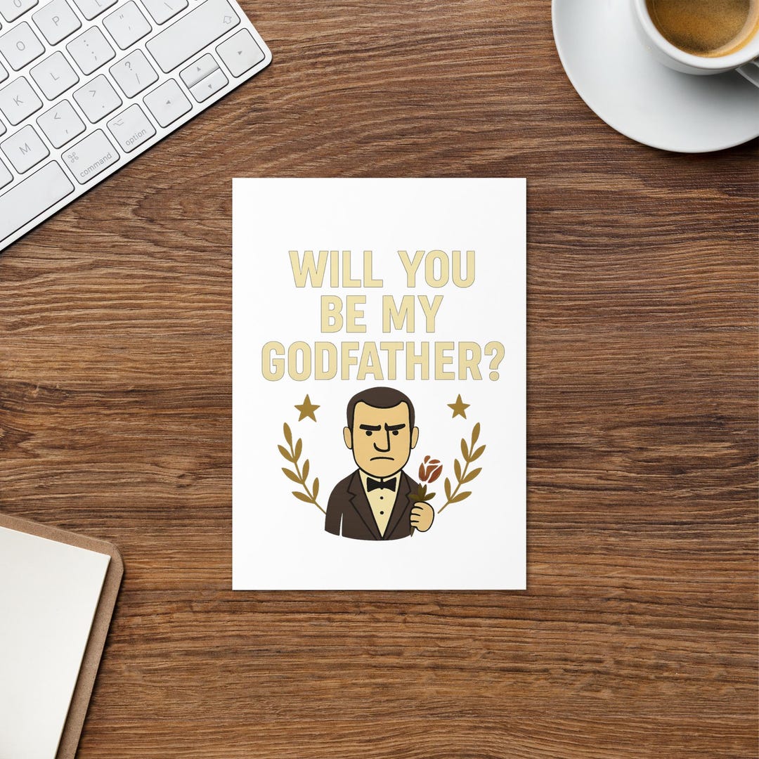 Will You Be My Godfather Card | Godfather Proposal Gift | Funny ...