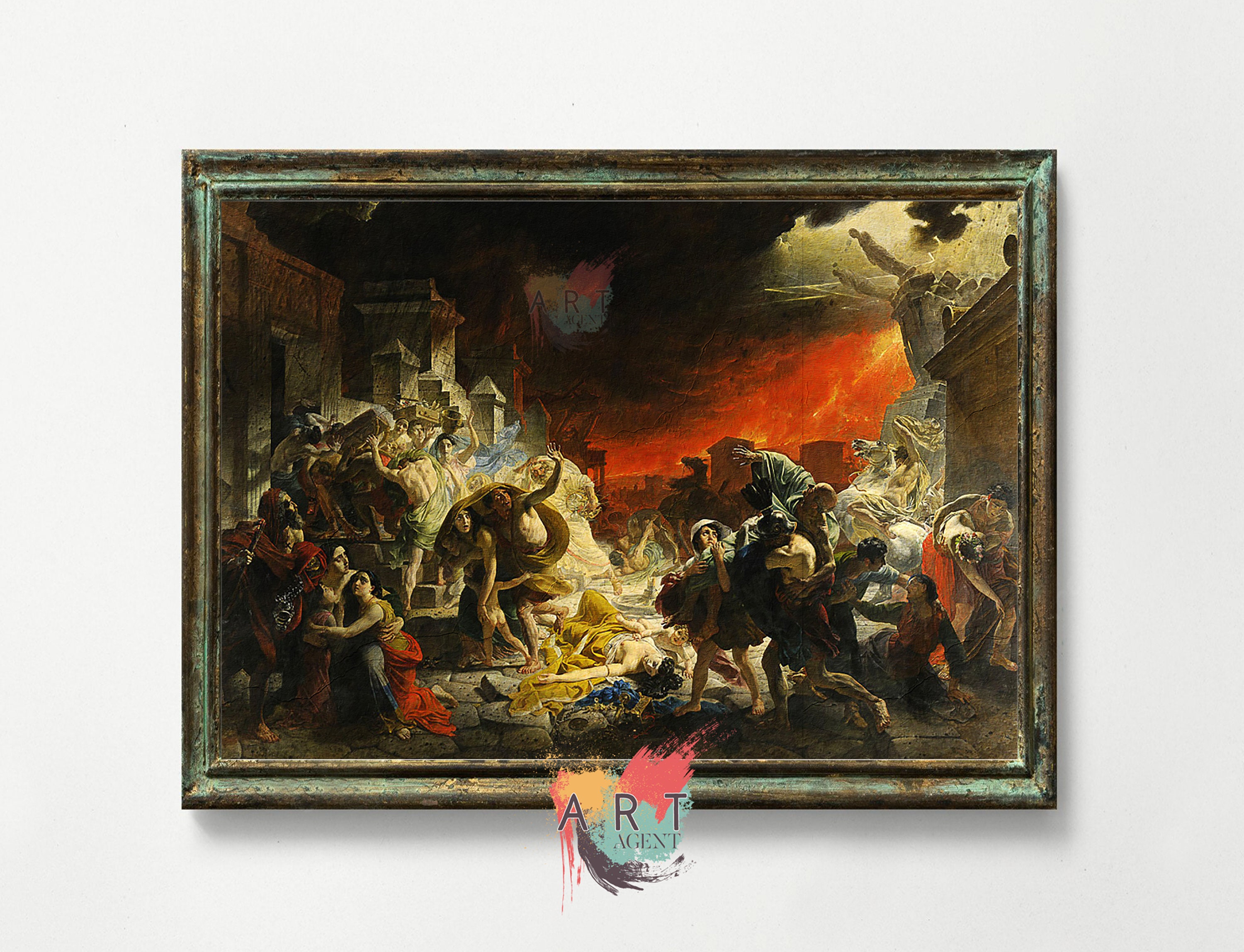 Karl Bryullov Artwork, the Last Day of Pompeii, Abstract Art, Vintage Wall Decor, Downloadable ...