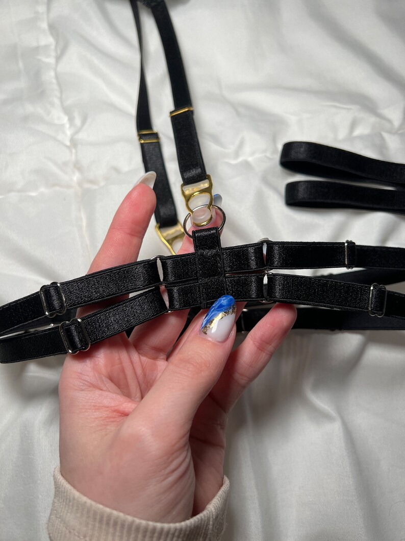 Thigh Garters Double Straps With Rings Leg Garter Harness Garters Leg ...