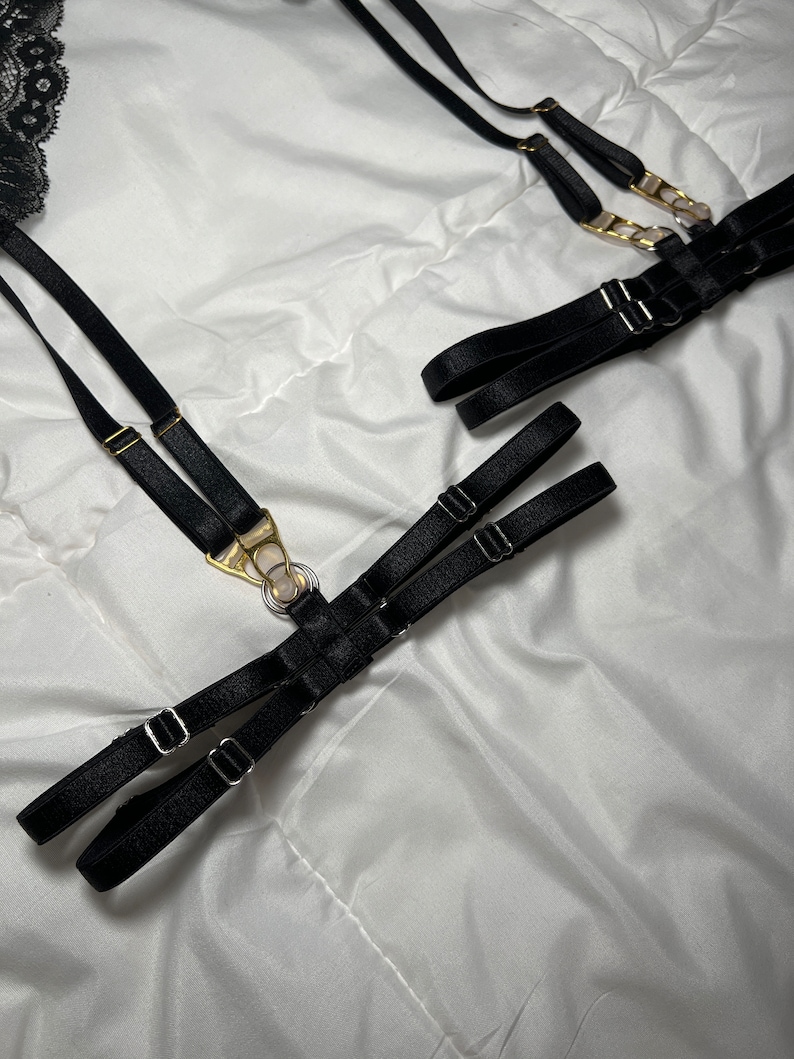 Thigh Garters Double Straps With Rings Leg Garter Harness Garters Leg ...