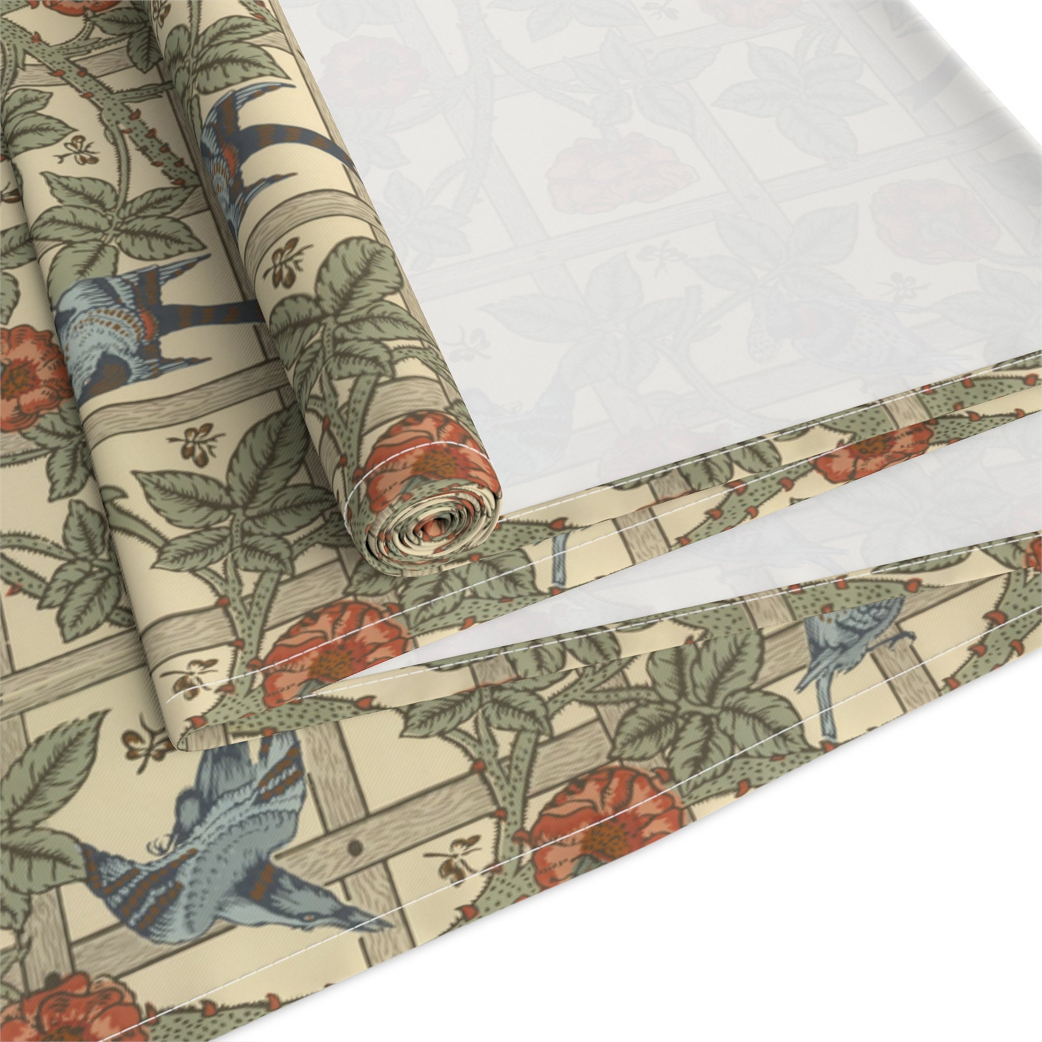 William Morris Trellis Table Runner - Mid Century, MCM, Neutral, Beige ...