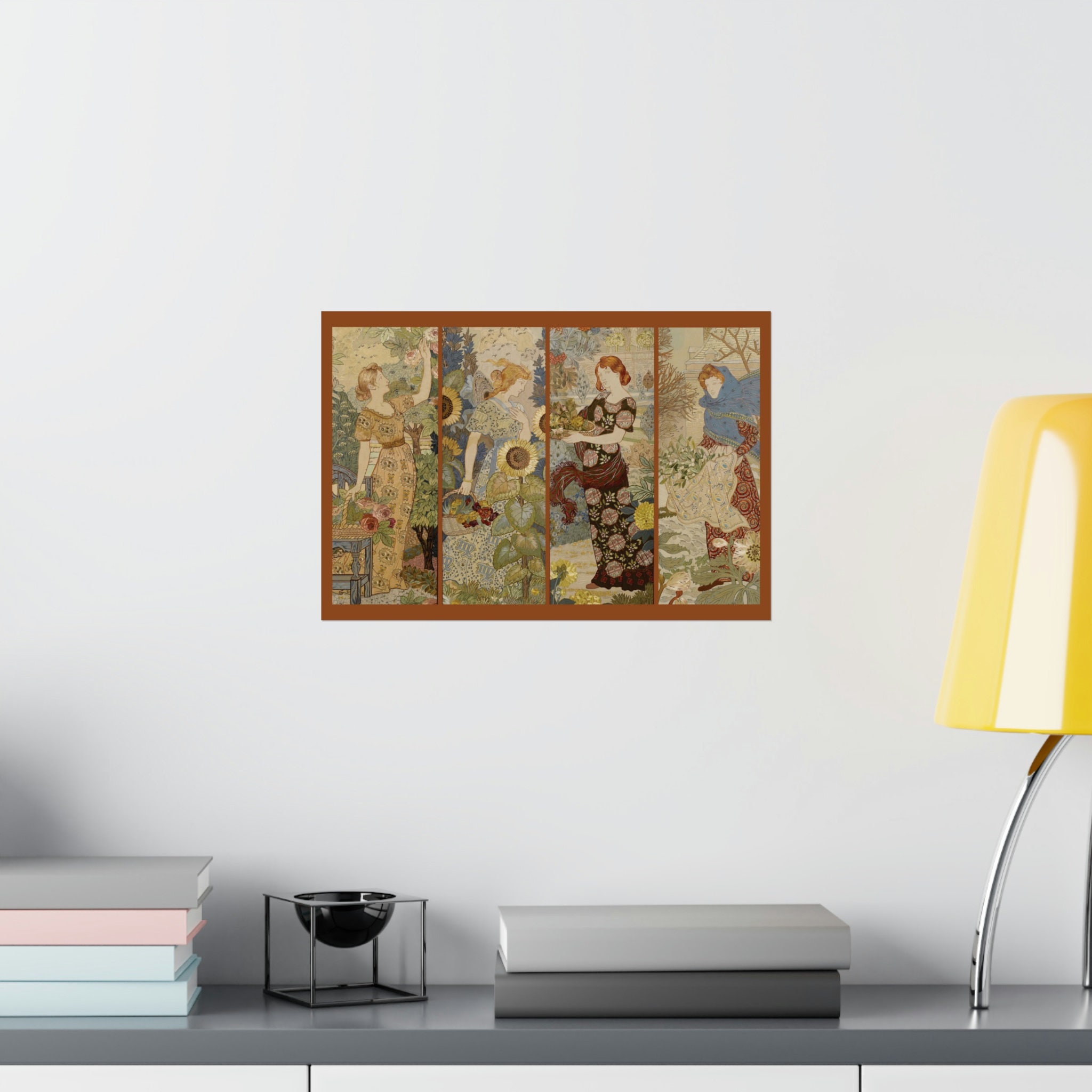 Art Nouveau Four Seasons Poster - Eugene Grasset, Deco Craftsman, MCM ...