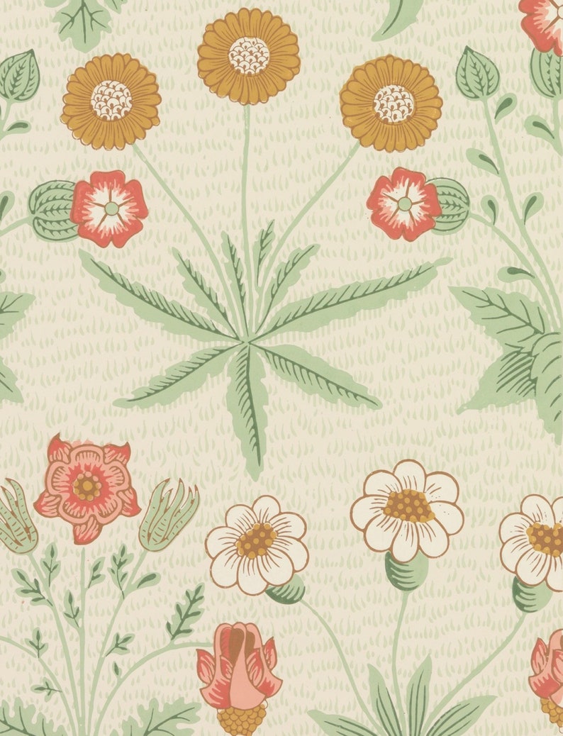 William Morris Daisy Shower Curtain - Mcm, Arts and Craft Style ...
