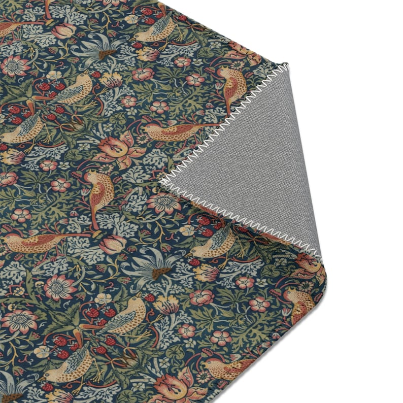 Willliam Morris Area Rug Strawberry Thief Birds Floral - Etsy
