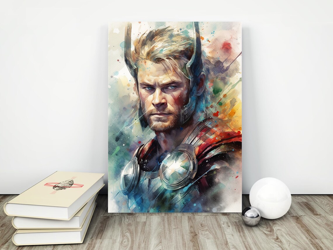 Thor Bundle Png, Thor Print , Marvel Poster, Avengers Poster, Watercolor Art, Wall Art ...