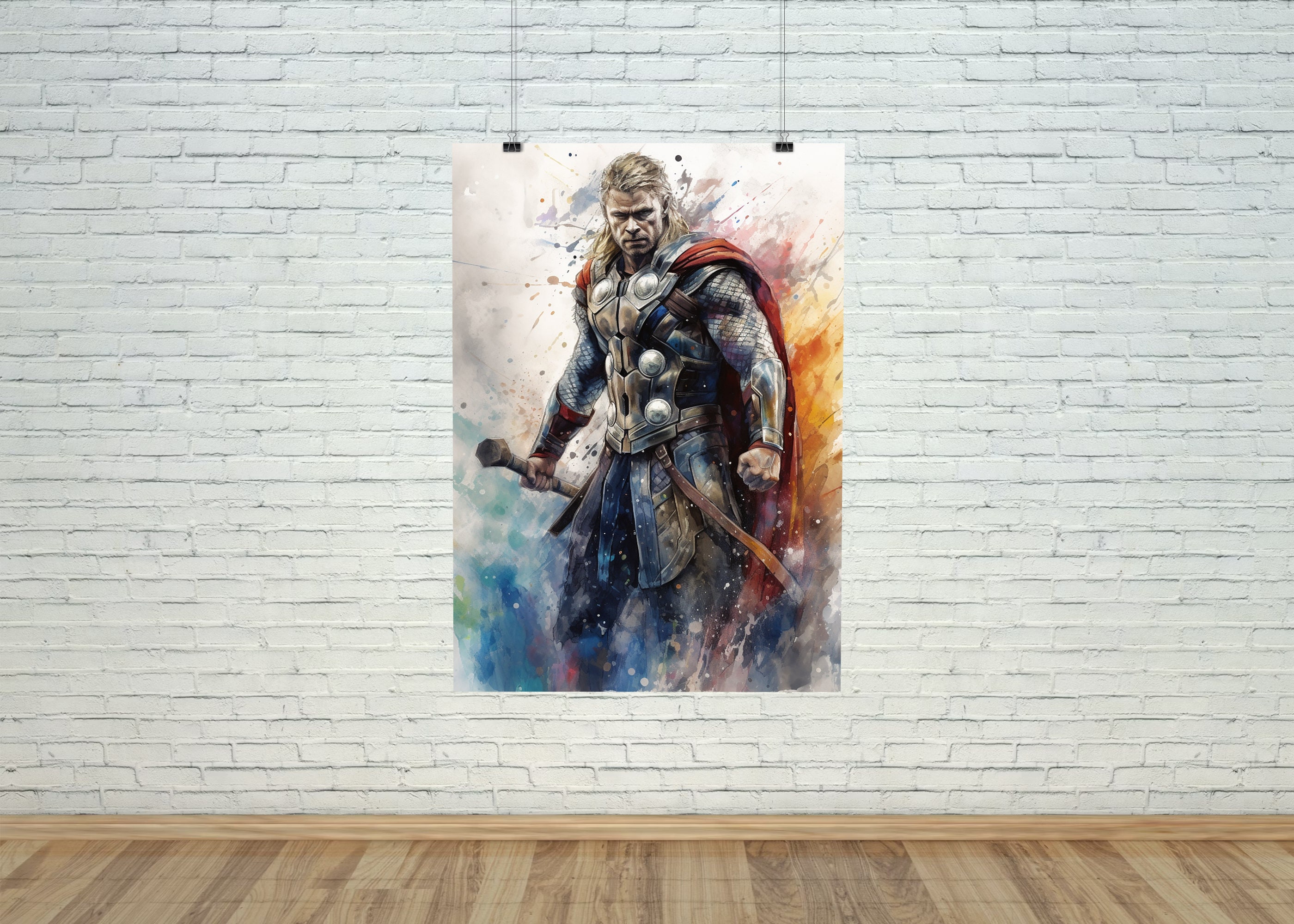 Thor Bundle Png, Thor Print , Marvel Poster, Avengers Poster, Watercolor Art, Wall Art ...