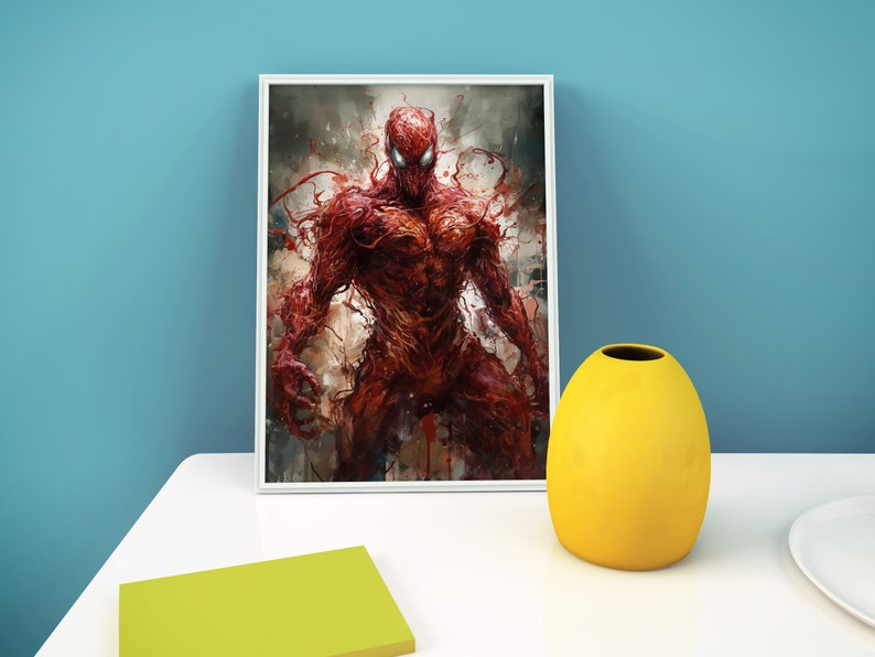 Carnage, Carnage Print, Marvel Poster, Carnage Poster, Watercolor Art ...