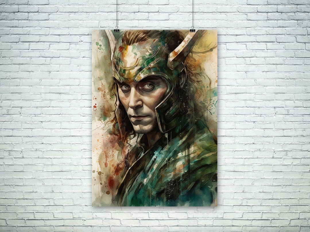 Loki, Loki Print, Marvel Poster, Avengers Poster, Watercolor Art, Fan ...