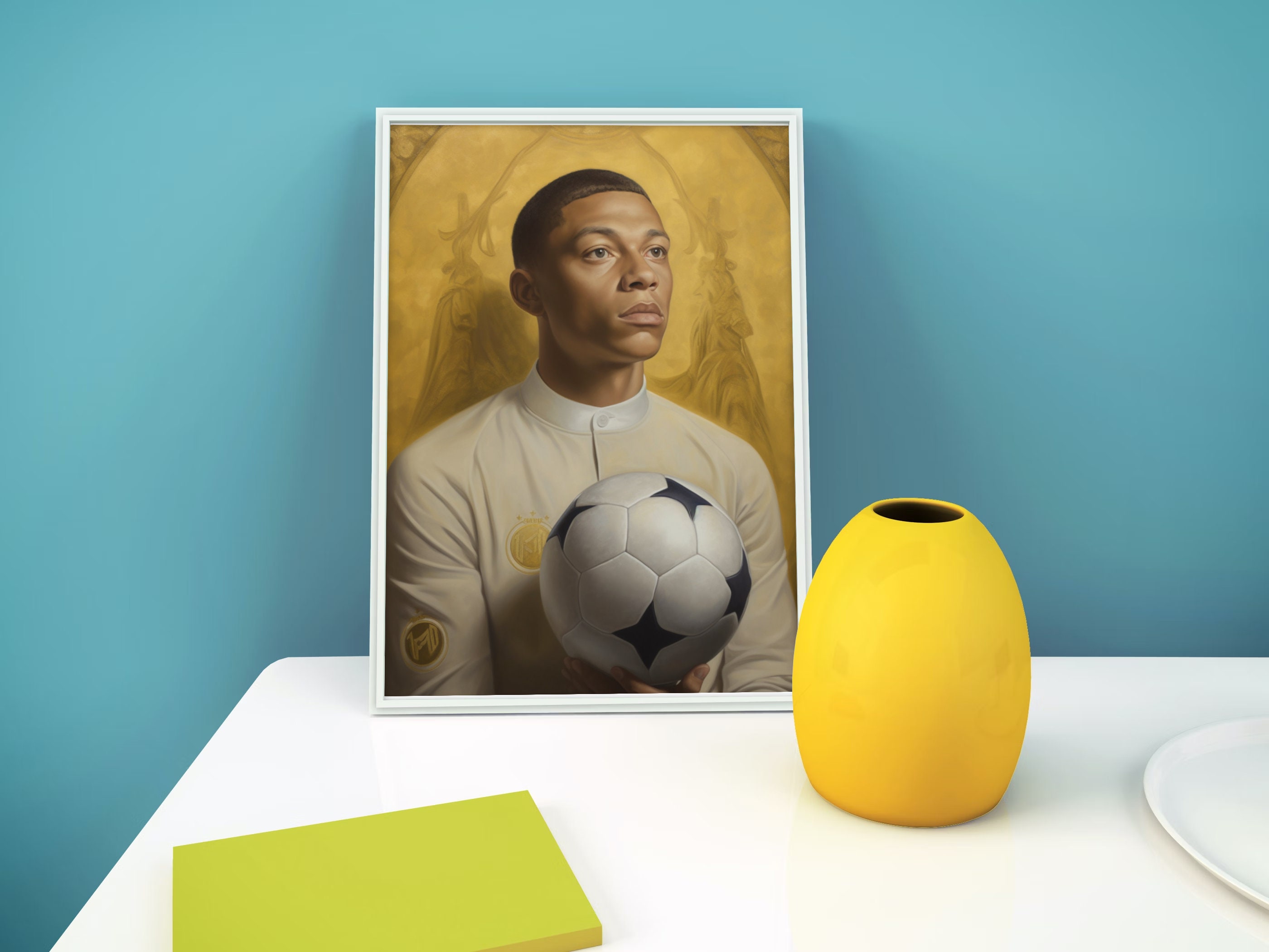 Kylian Mbappé Poster,mbappé Print,soccer Poster,mbappe Art,watercolor ...