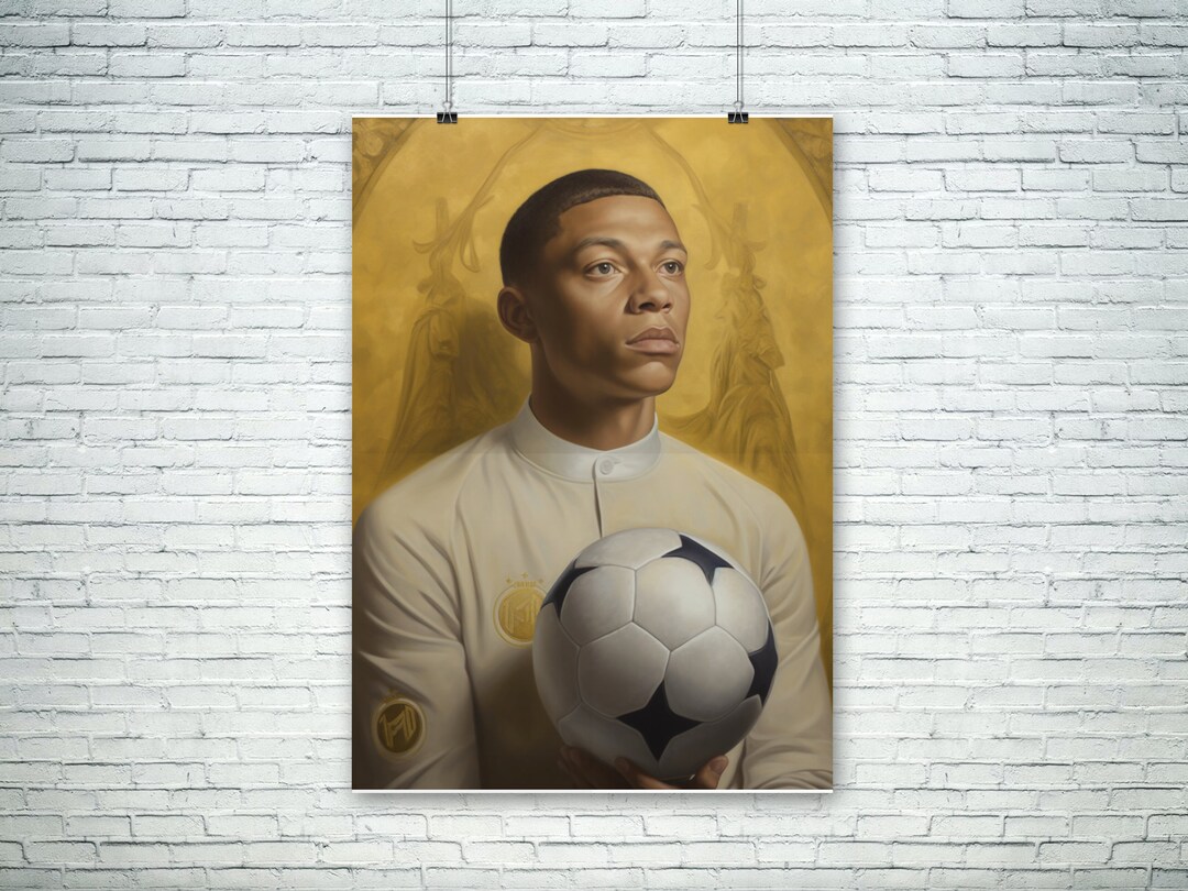 Kylian Mbappé Poster,mbappé Print,soccer Poster,mbappe Art,watercolor ...