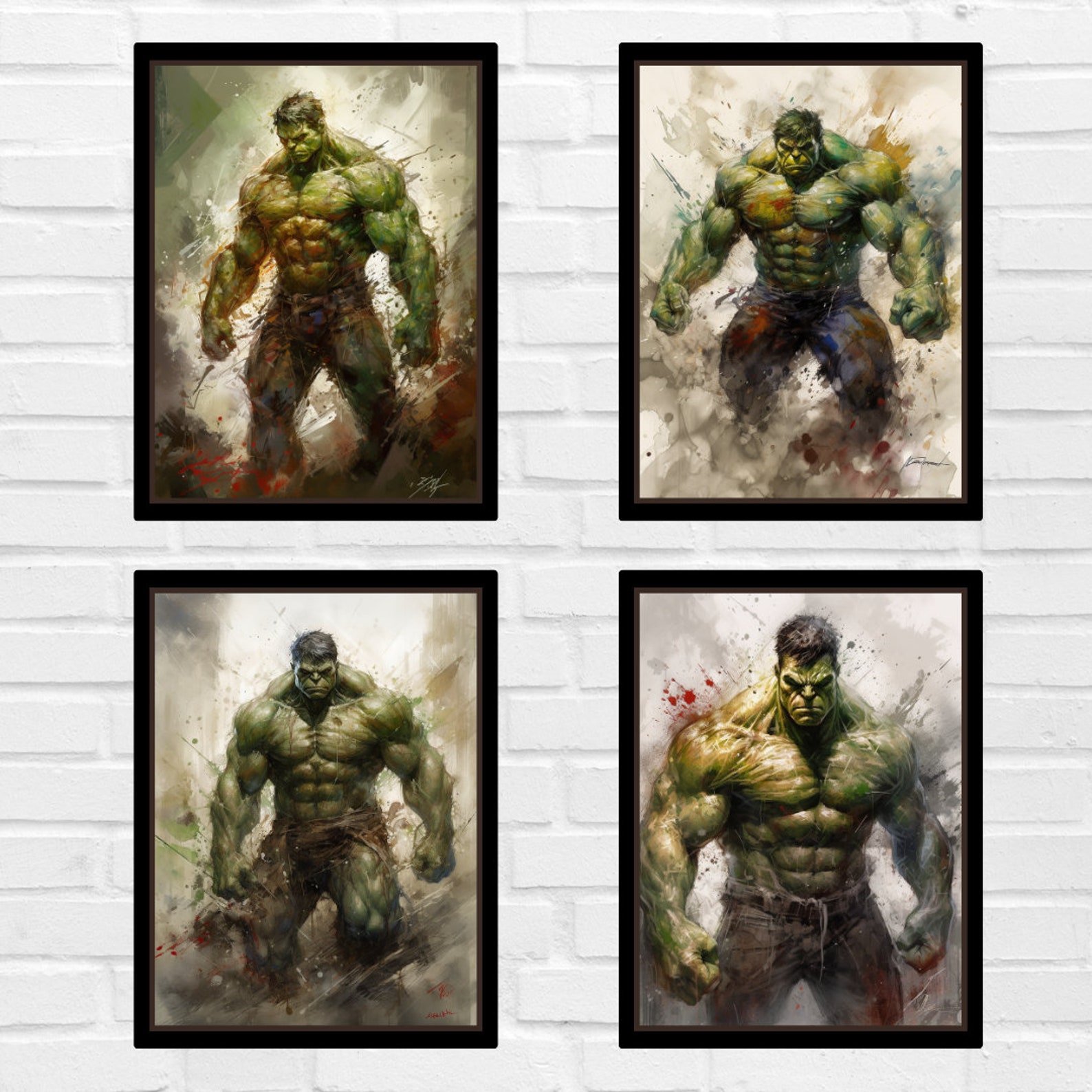 Hulk Bundle Png, Hulk Print, Marvel Poster, Avengers Poster, Watercolor ...