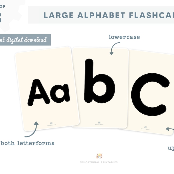 Alphabet Flashcards - Etsy