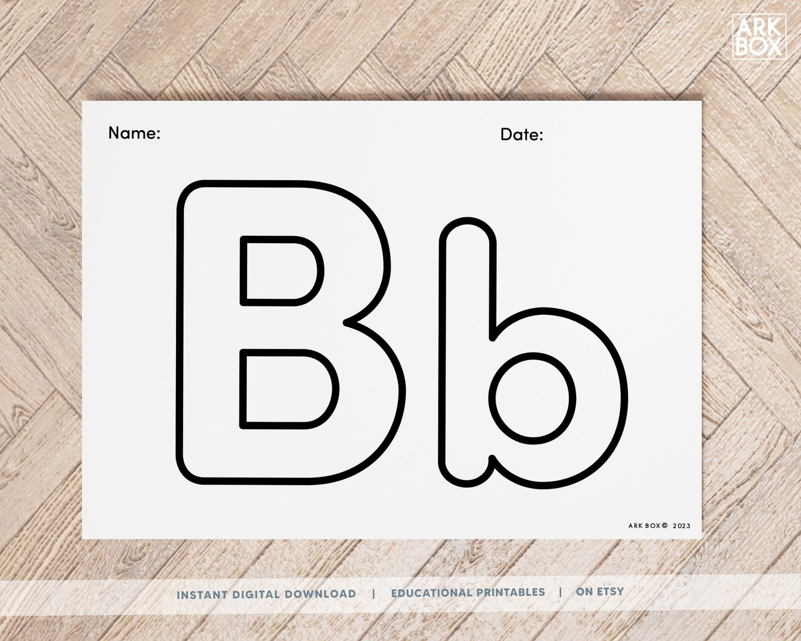 Large Alphabet Block Letters for Kids Crafts, Printable Uppercase and ...