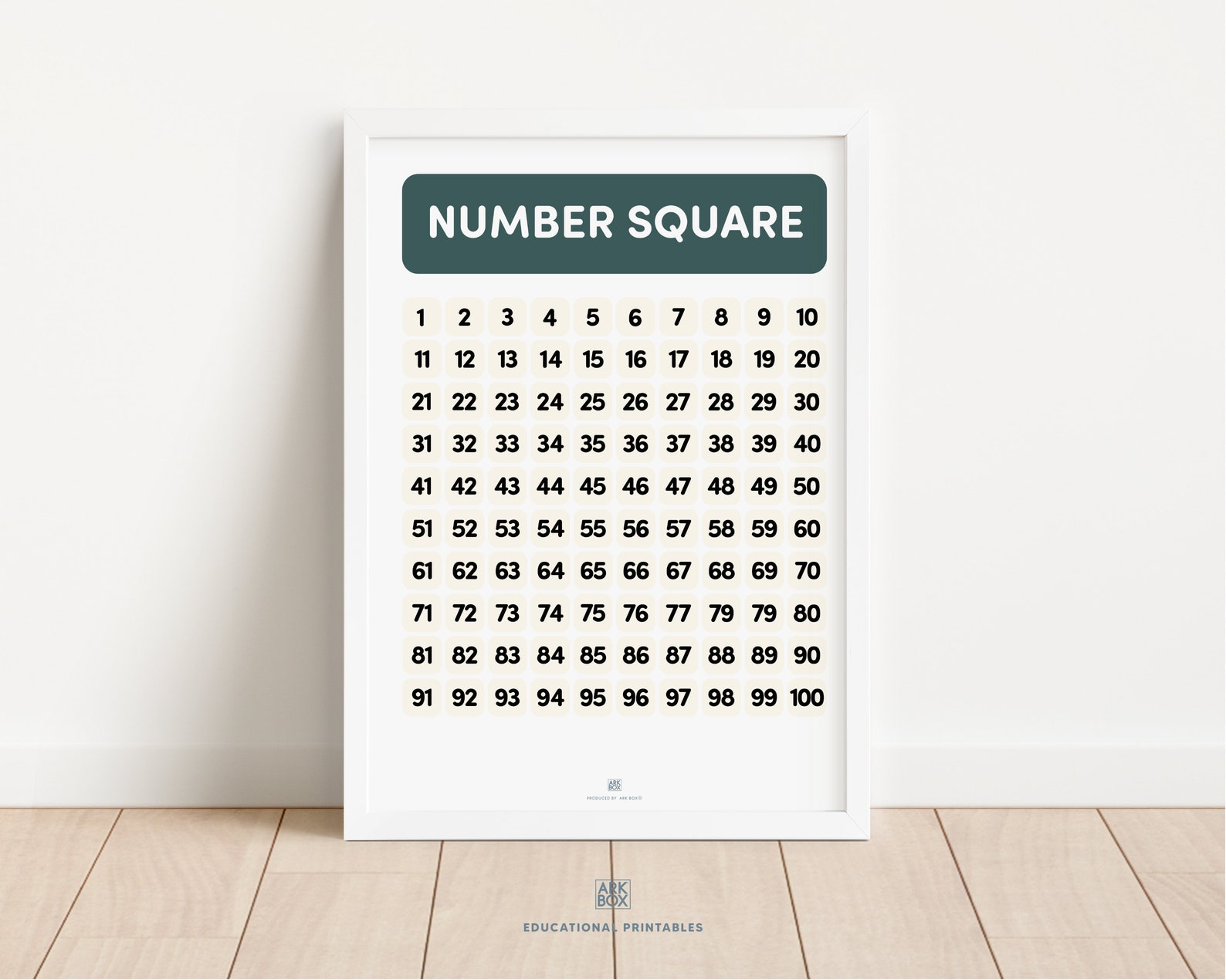 Black Numbers Print, Count to 100, Numbers Poster, Educational Print ...