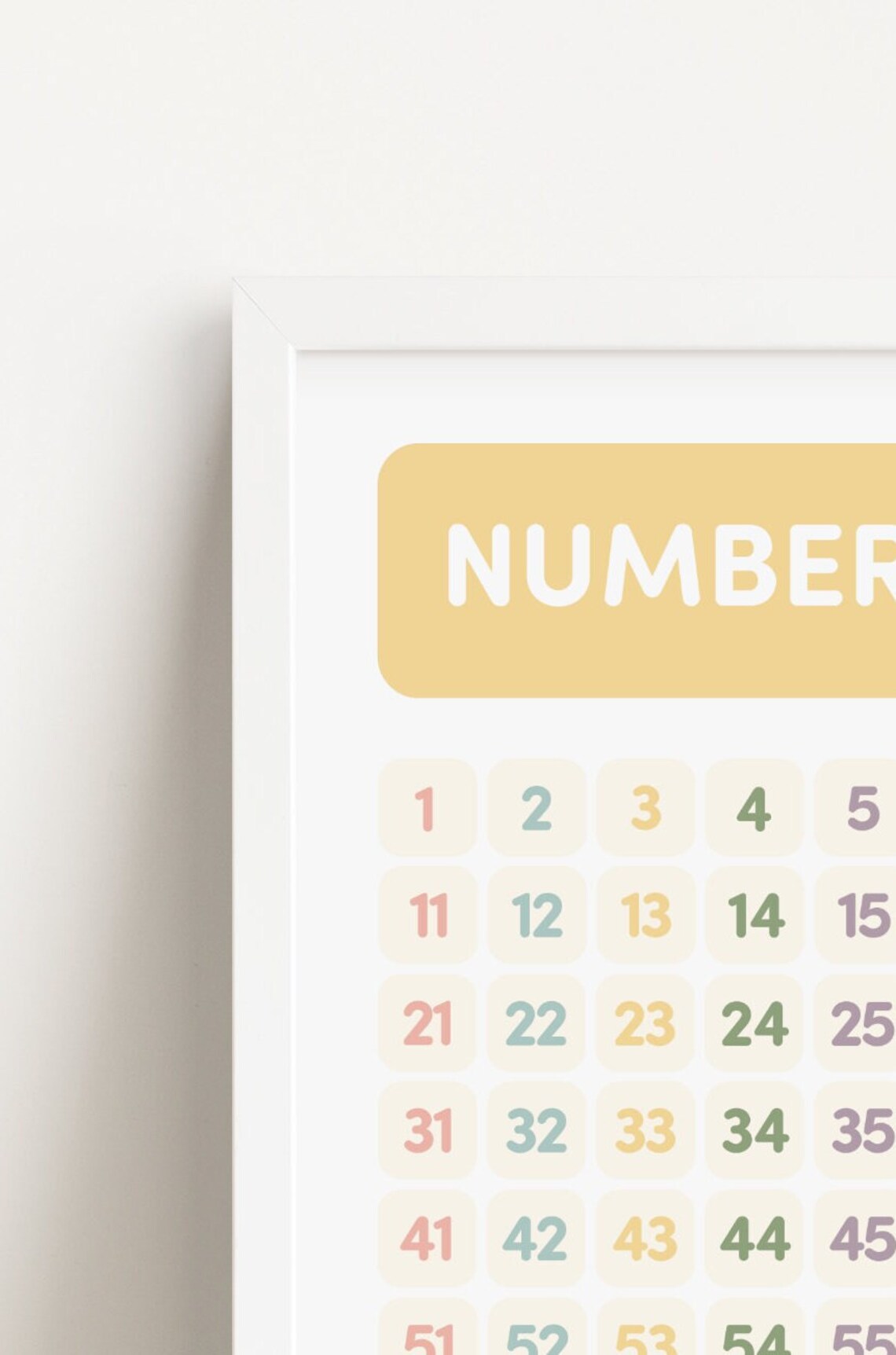 Rainbow Numbers Print, Count to 100, Numbers Poster, Educational Print ...