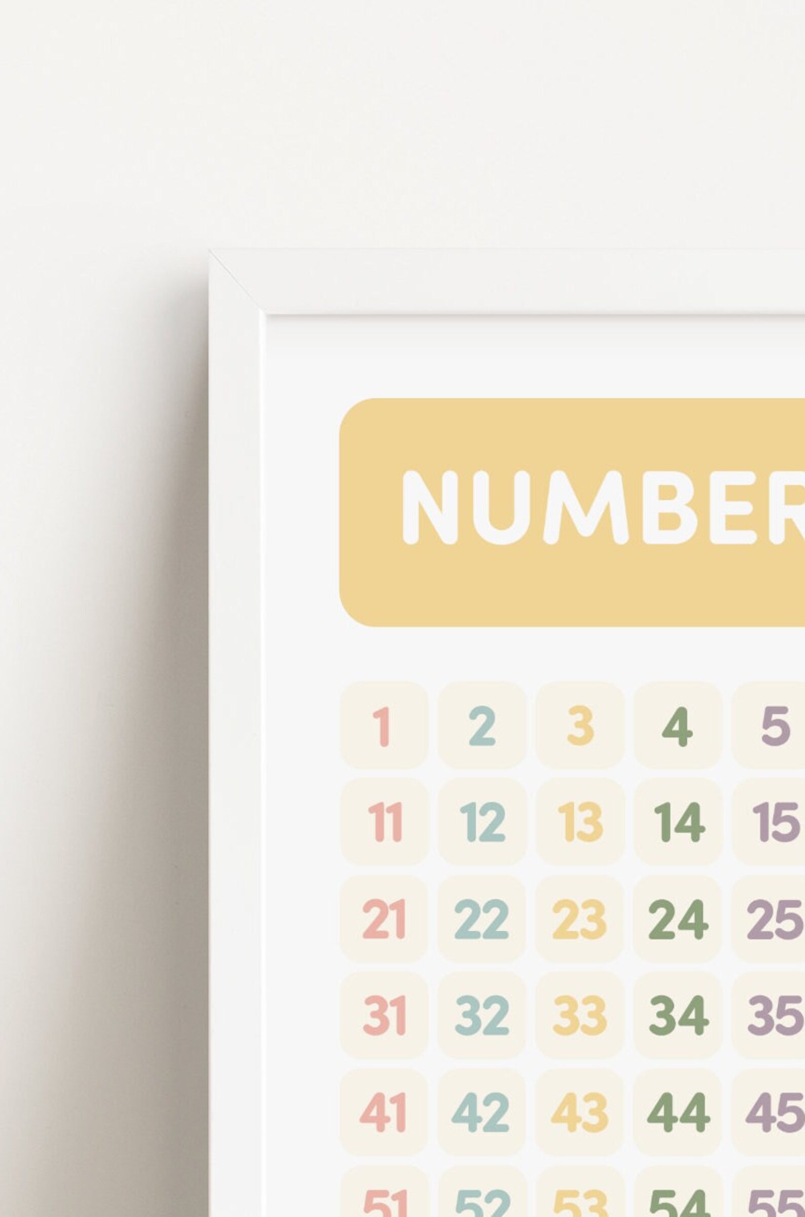 Rainbow Numbers Print, Count to 100, Numbers Poster, Educational Print ...