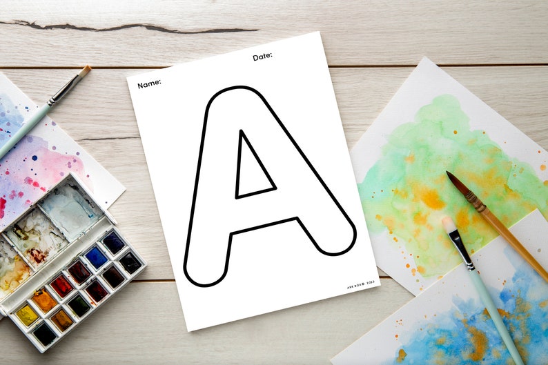 26 Printable Alphabet Colouring Pages Full Page Uppercase Alphabet ...