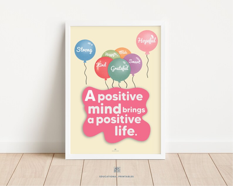 Growth Mindset Classroom Poster for Kids, Printable Motivational Wall ...