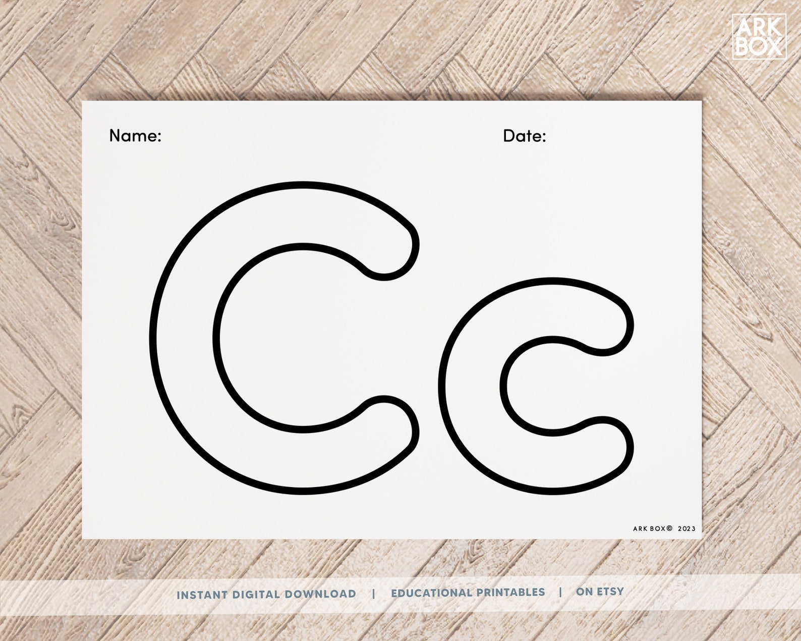 Large Alphabet Block Letters for Kids Crafts, Printable Uppercase and ...