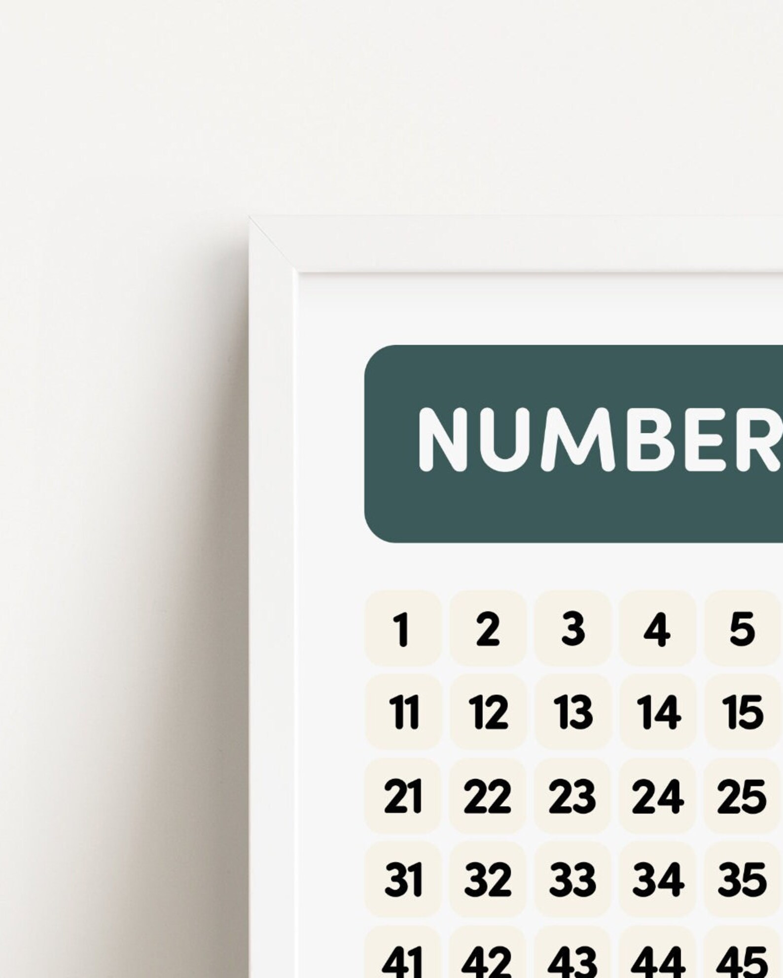 Black Numbers Print, Count to 100, Numbers Poster, Educational Print ...