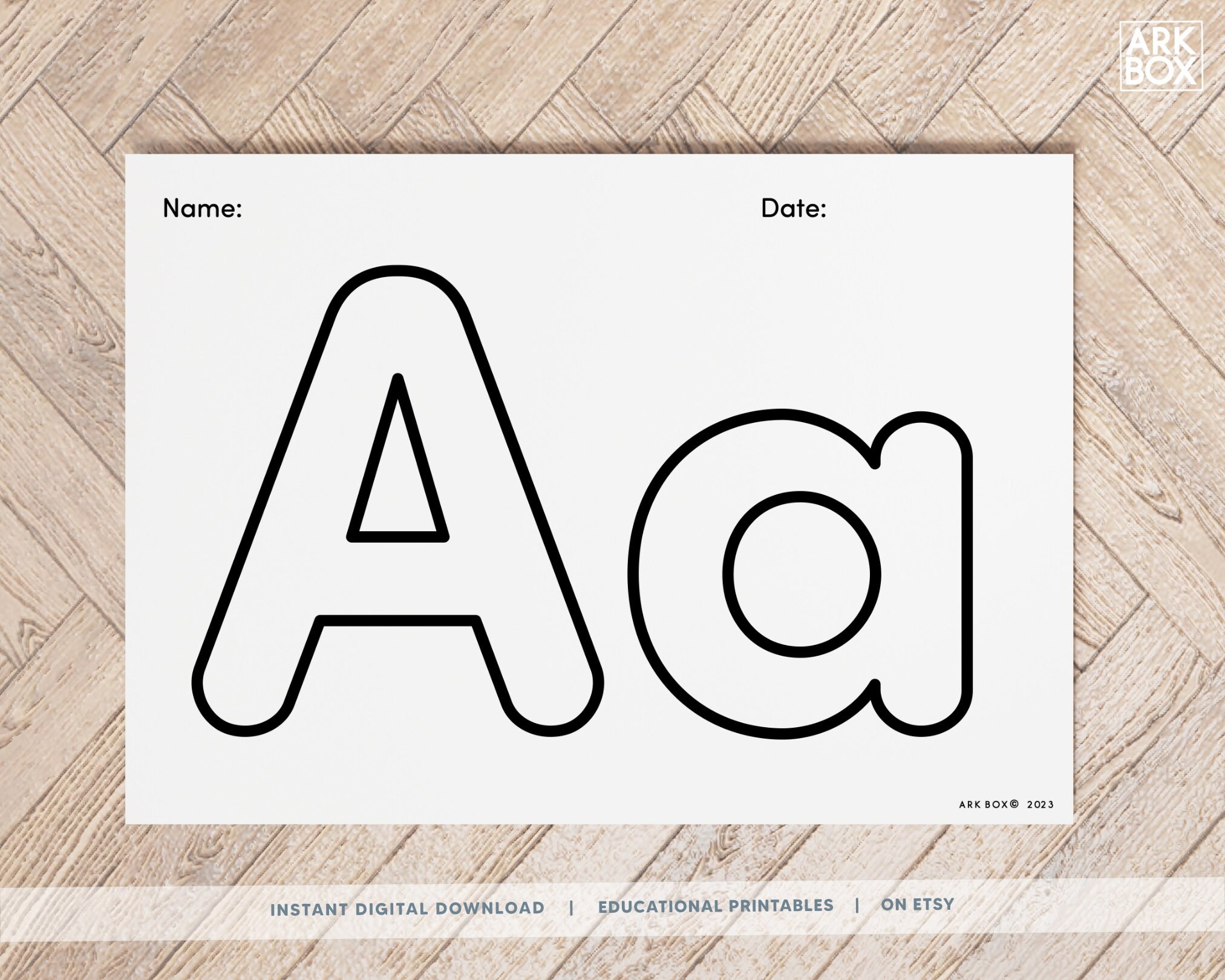 Large Alphabet Block Letters for Kids Crafts, Printable Uppercase and ...