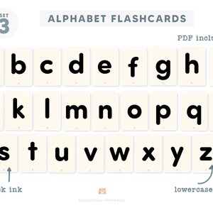ABC Flash Cards, Educational Cards, A-Z Cards, Learn Abcs, Alphabet ...