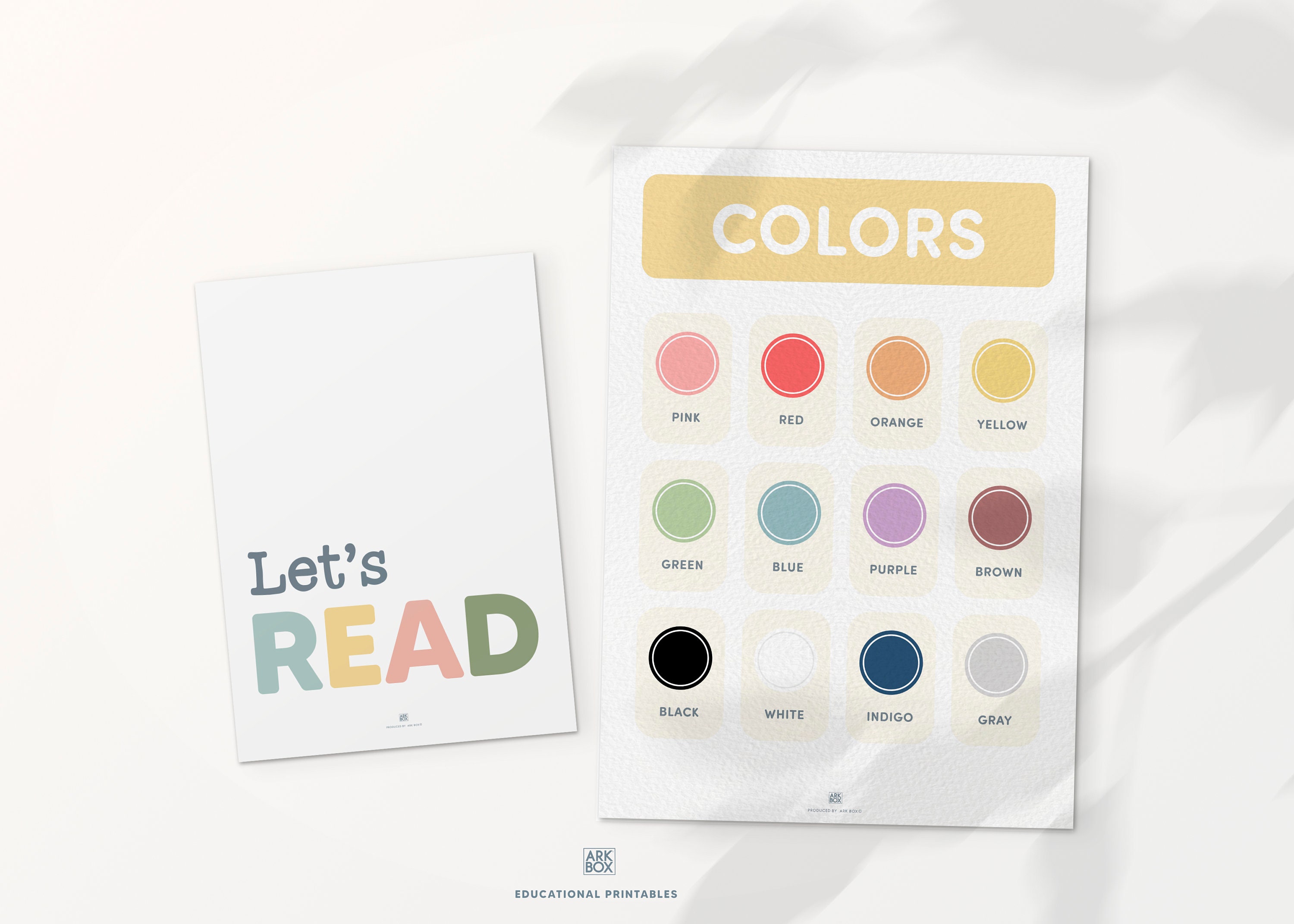 Colors Educational Poster, Montessori Poster, Learn Colors, Classroom ...