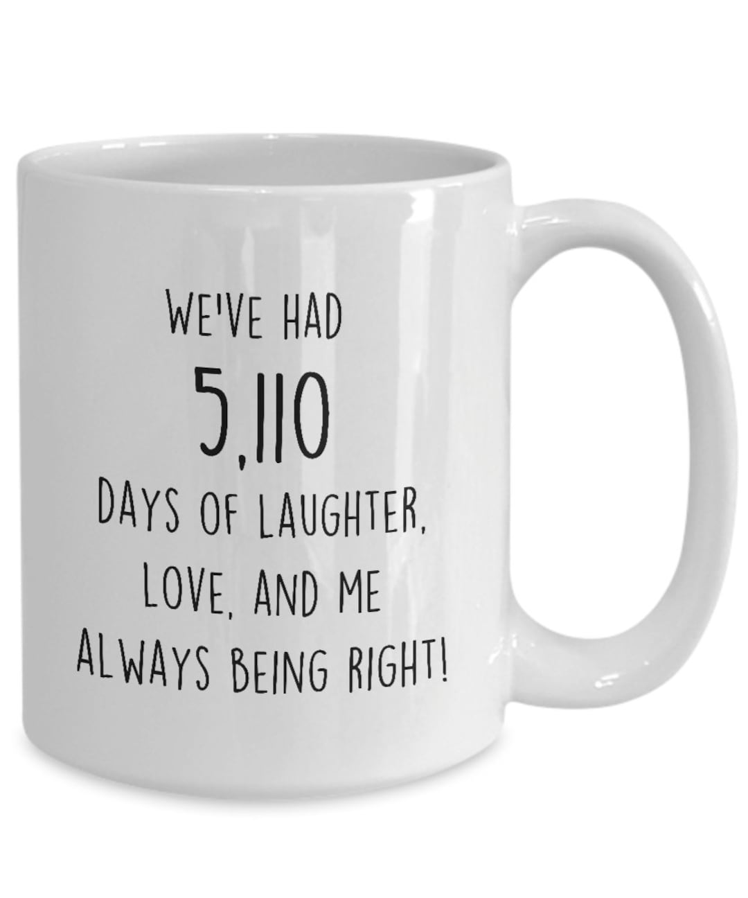 14th Anniversary Mug, 14th Anniversary Cup, 14th Anniversary Gifts, 14 ...