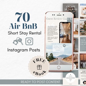 Airbnb Instagram Post, Editable Canva Social Media Templates, Air Bnb ...