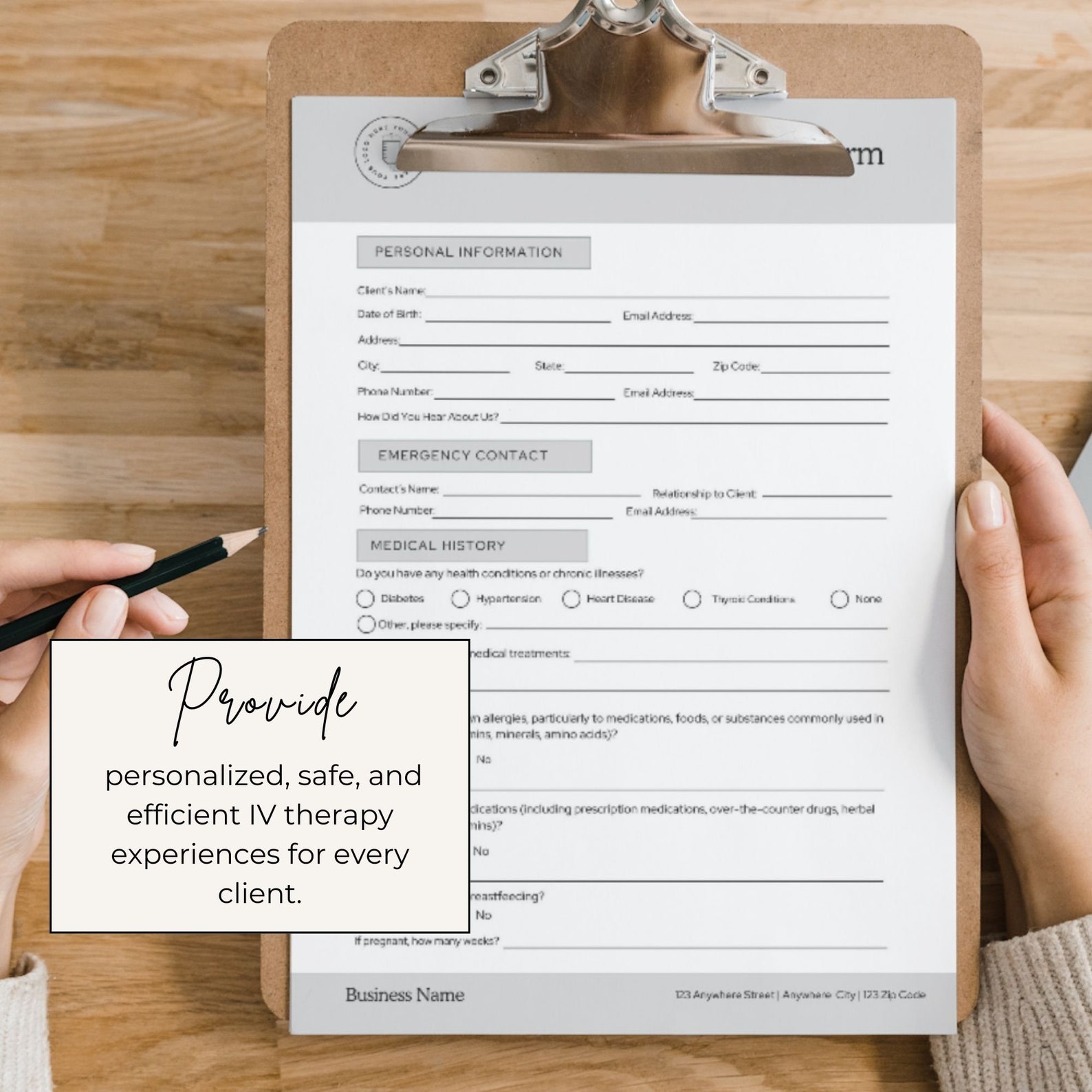 IV Therapy Template, IV Therapy Form, Intravenous Therapy, IV ...