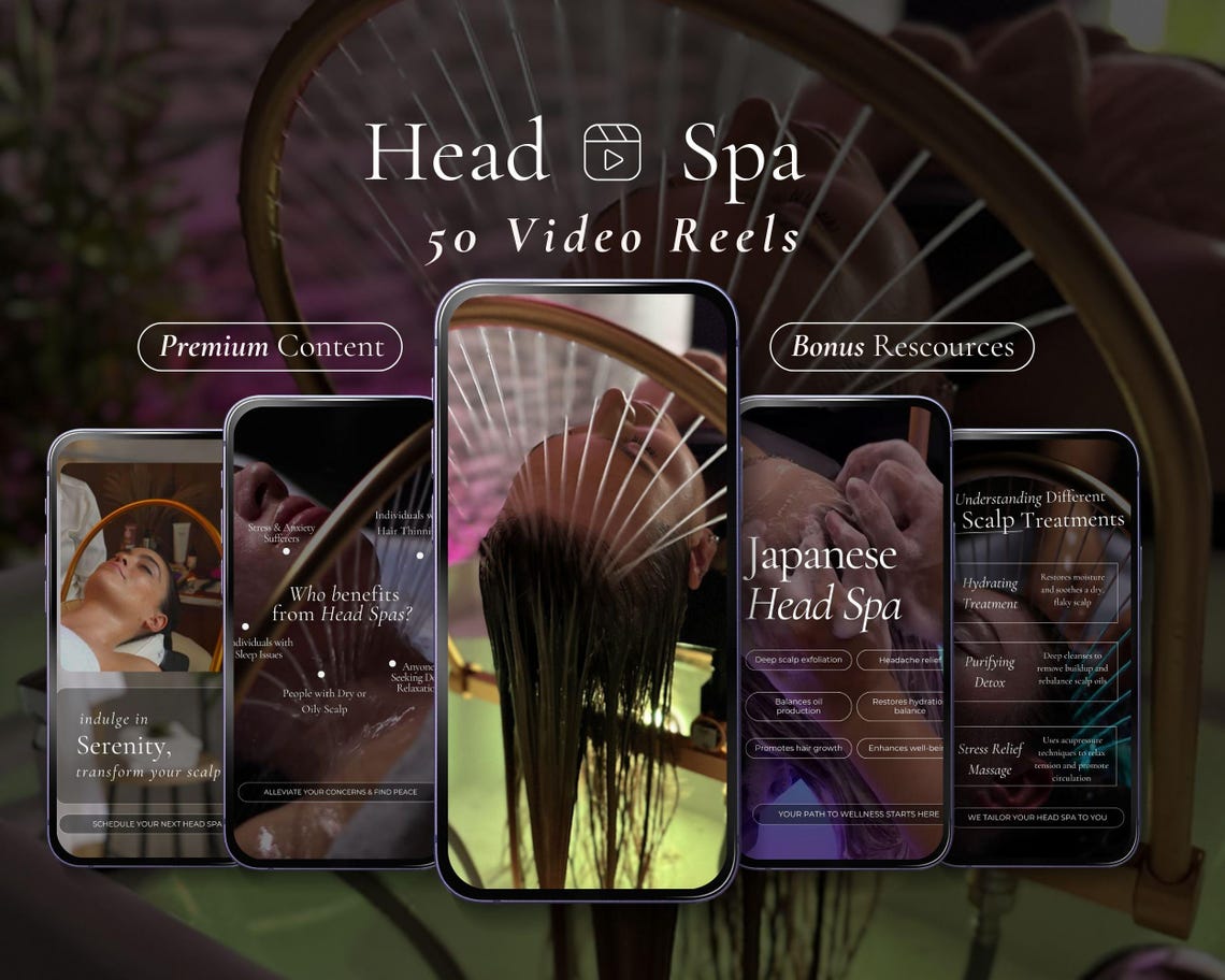 Head Spa Video Reel, Massage Therapy Instagram, Social Media Post for ...