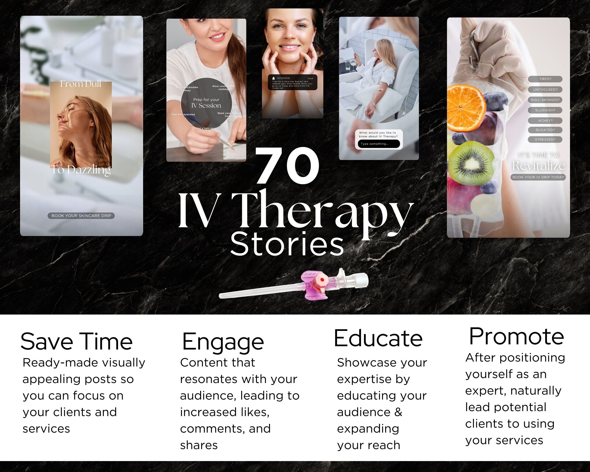 IV Therapy Instagram Templates, IV Hydration Instagram Templates, IV ...